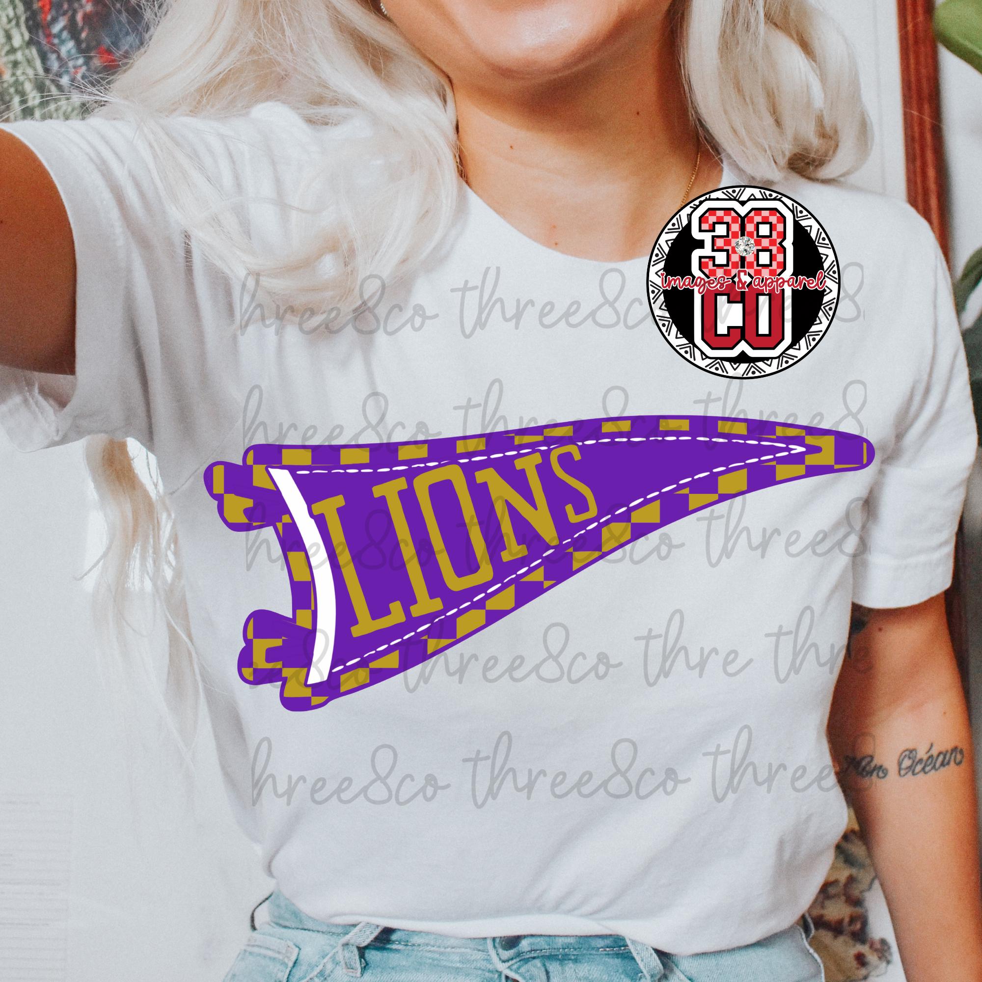 Purple Pennant Png, Custom Team Spirit Png, Go Team Png, Custom Text ...