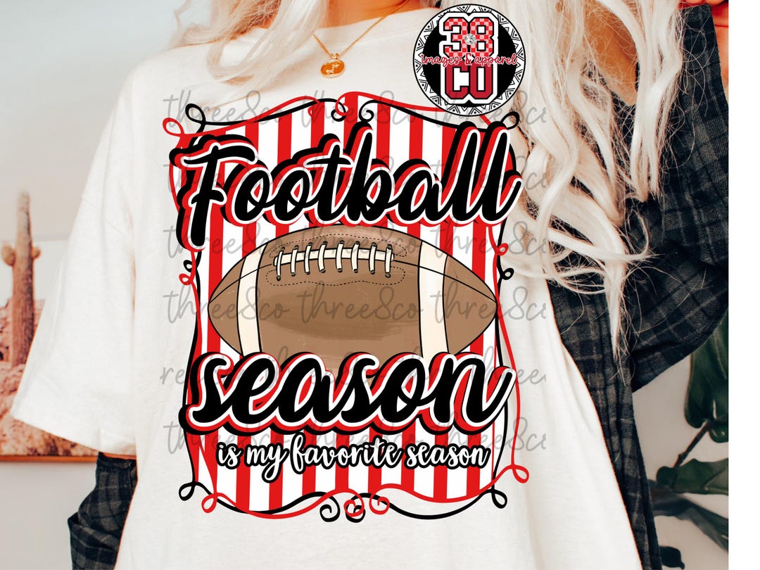 Red and Black Football Gameday PNG, Football Season is My Favorite Png ...