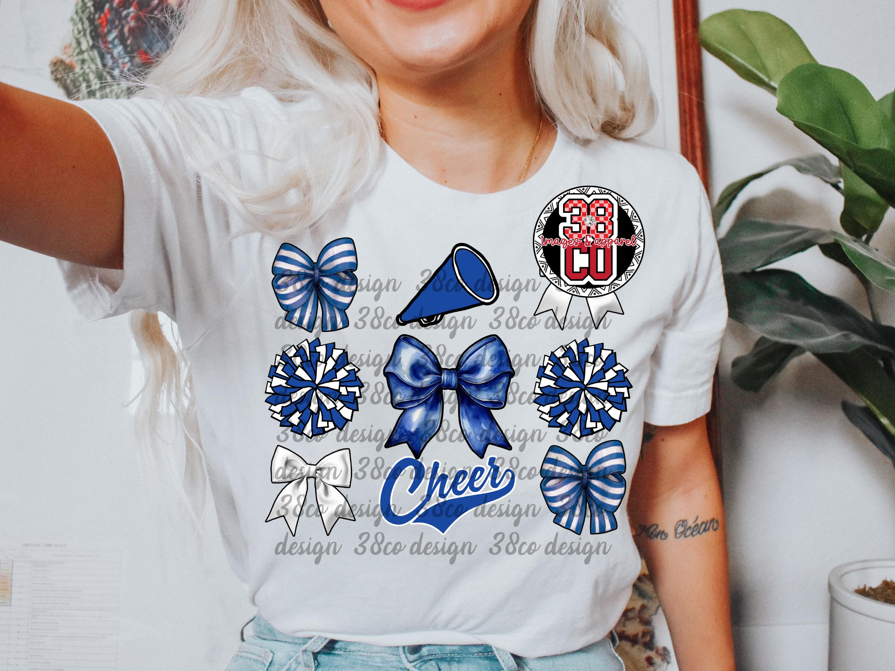 Blue Cheer Coquette Png, Blue Megaphone, Pom Pom, Cheerleading Team ...