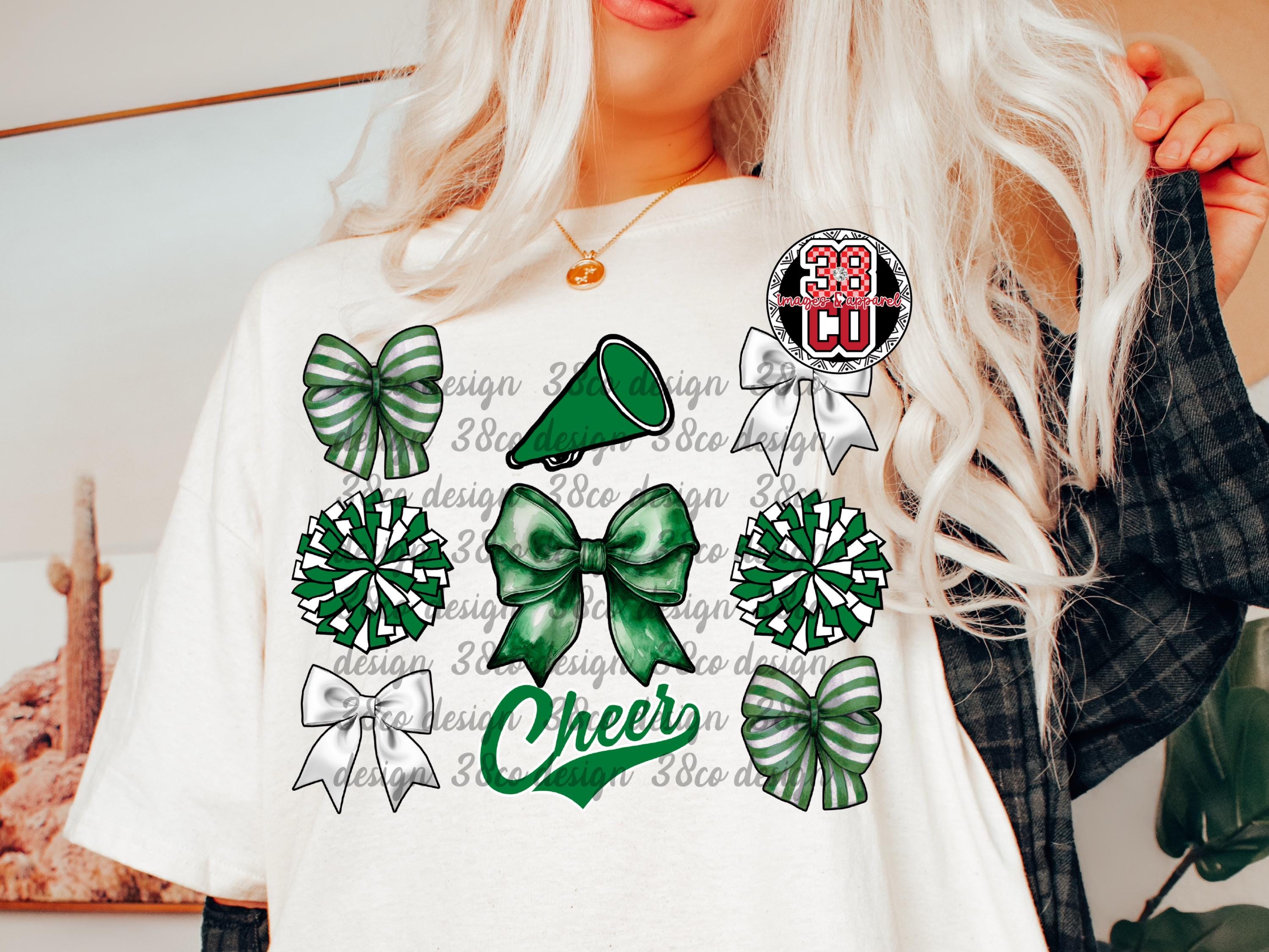 Green Cheer Coquette Png, Team Spirit Png, Cheerleading Team, Cheer ...