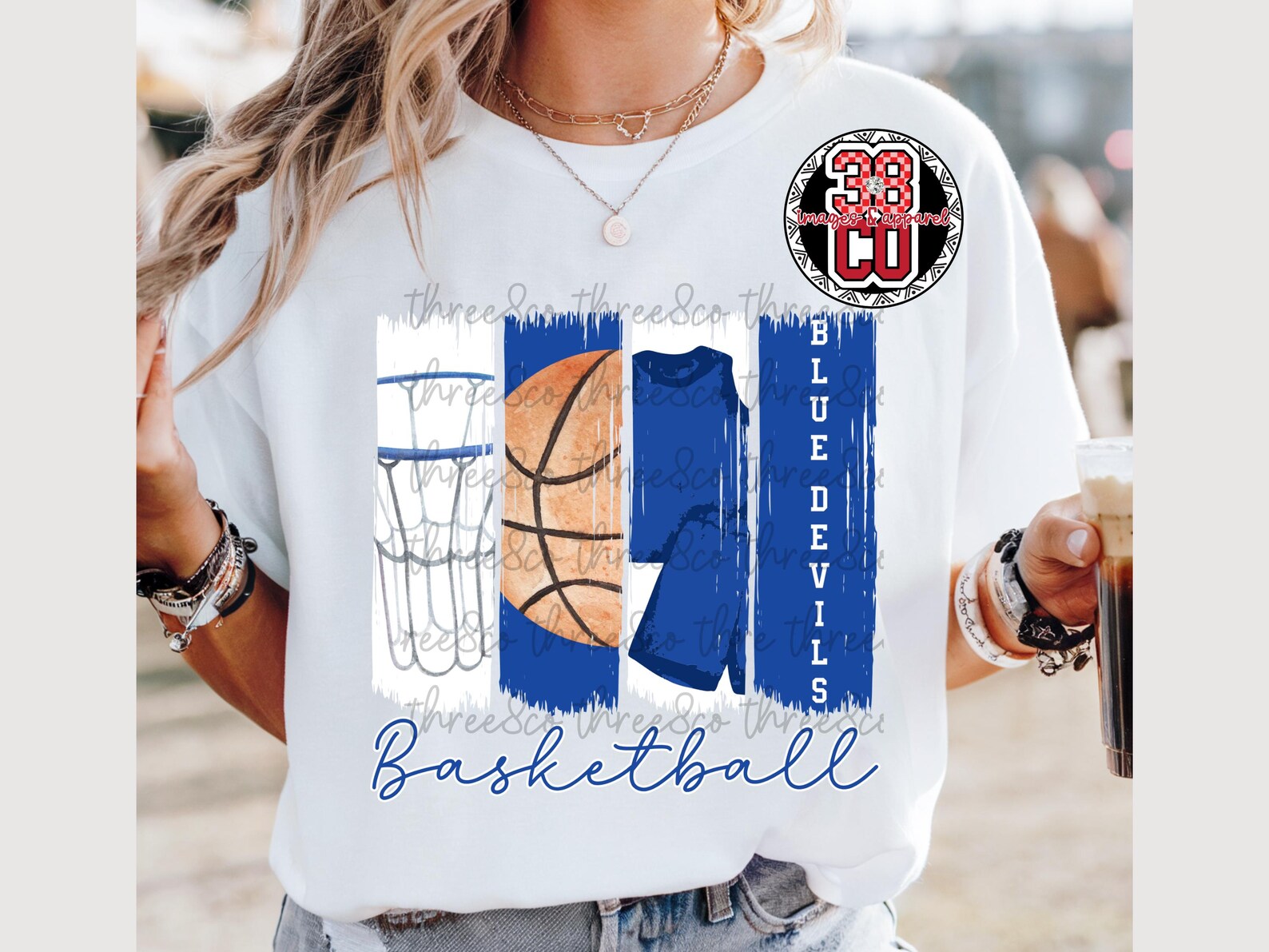 Blue Basketball Brush Stroke Design for Digital Download, Blue and ...