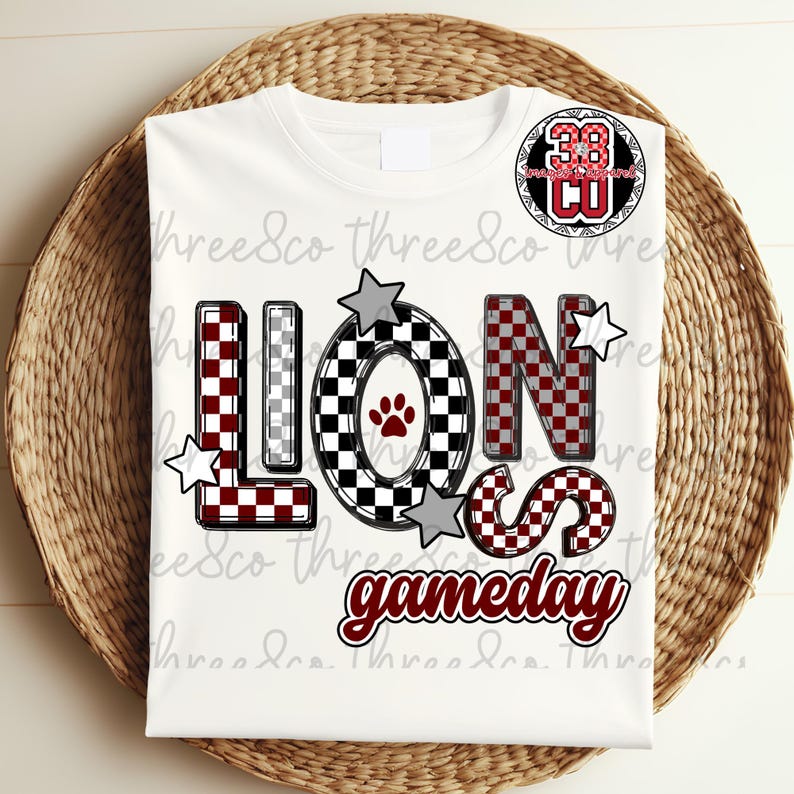 Maroon and Silver Lion Gameday Png, Team Spirit Png, Retro Mascot Png ...