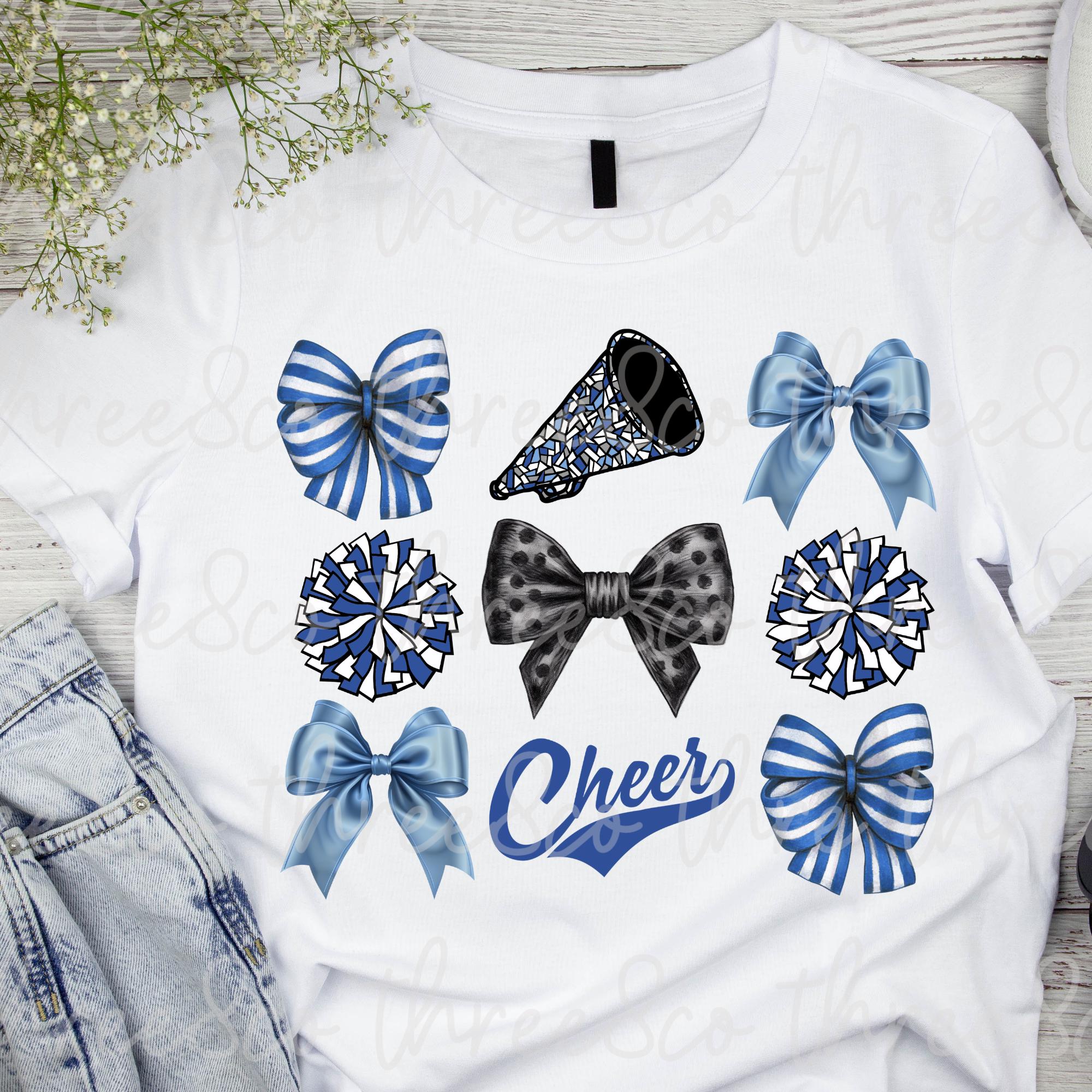 Blue Cheer Coquette Png, Cheer Mom Png, Custom Cheerleading Png, Cheer ...