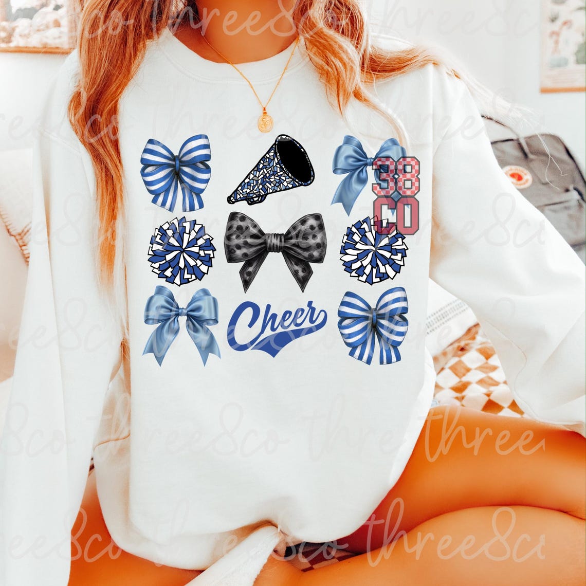 Blue Cheer Coquette Png, Cheer Mom Png, Custom Cheerleading Png, Cheer ...