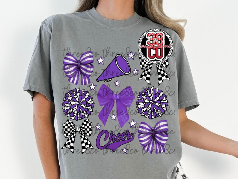 Purple Cheer Coquette Png, Cheer Mom Png, Cheerleading Png, Cheer ...
