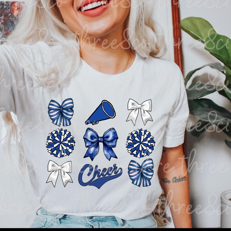 Blue Cheer Coquette Png, Team Spirit Png, Custom Mascot, Cheer Coquette ...