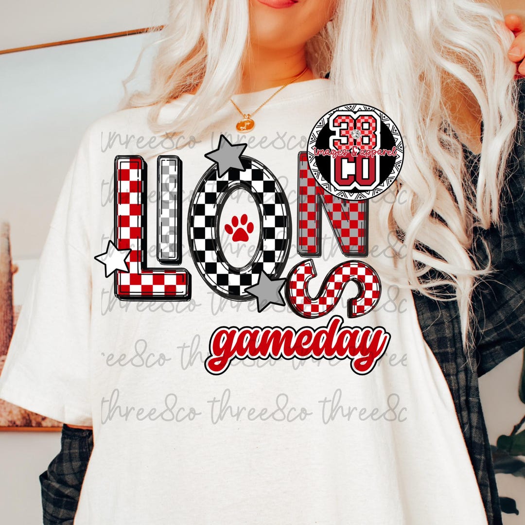 Red Lion Gameday Png, Team Spirit Png, Custom Mascot Png, Retro Mascot ...