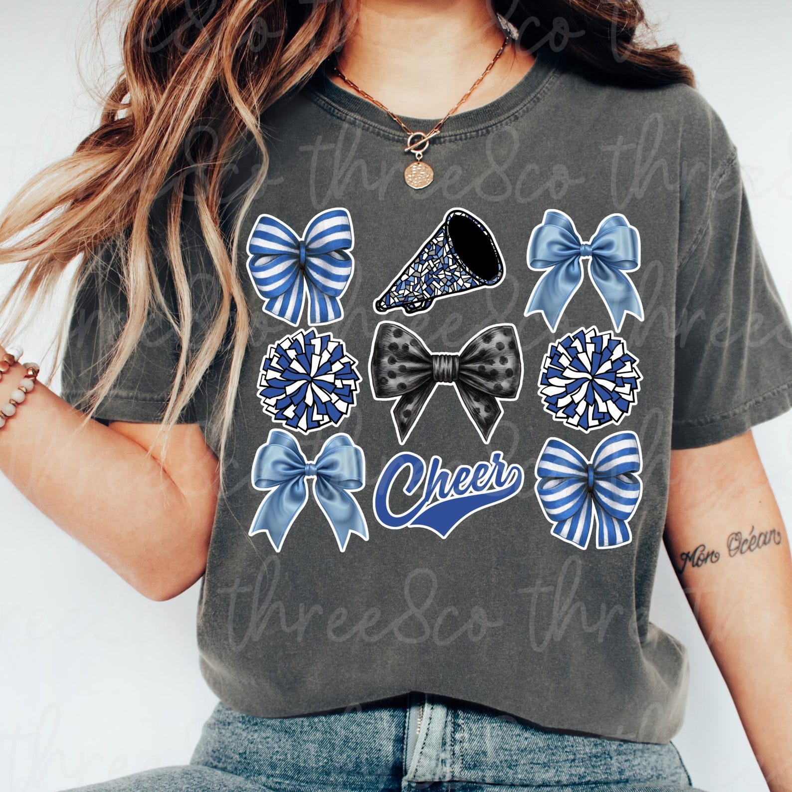 Blue Cheer Coquette Png, Cheer Mom Png, Custom Cheerleading Png, Cheer ...