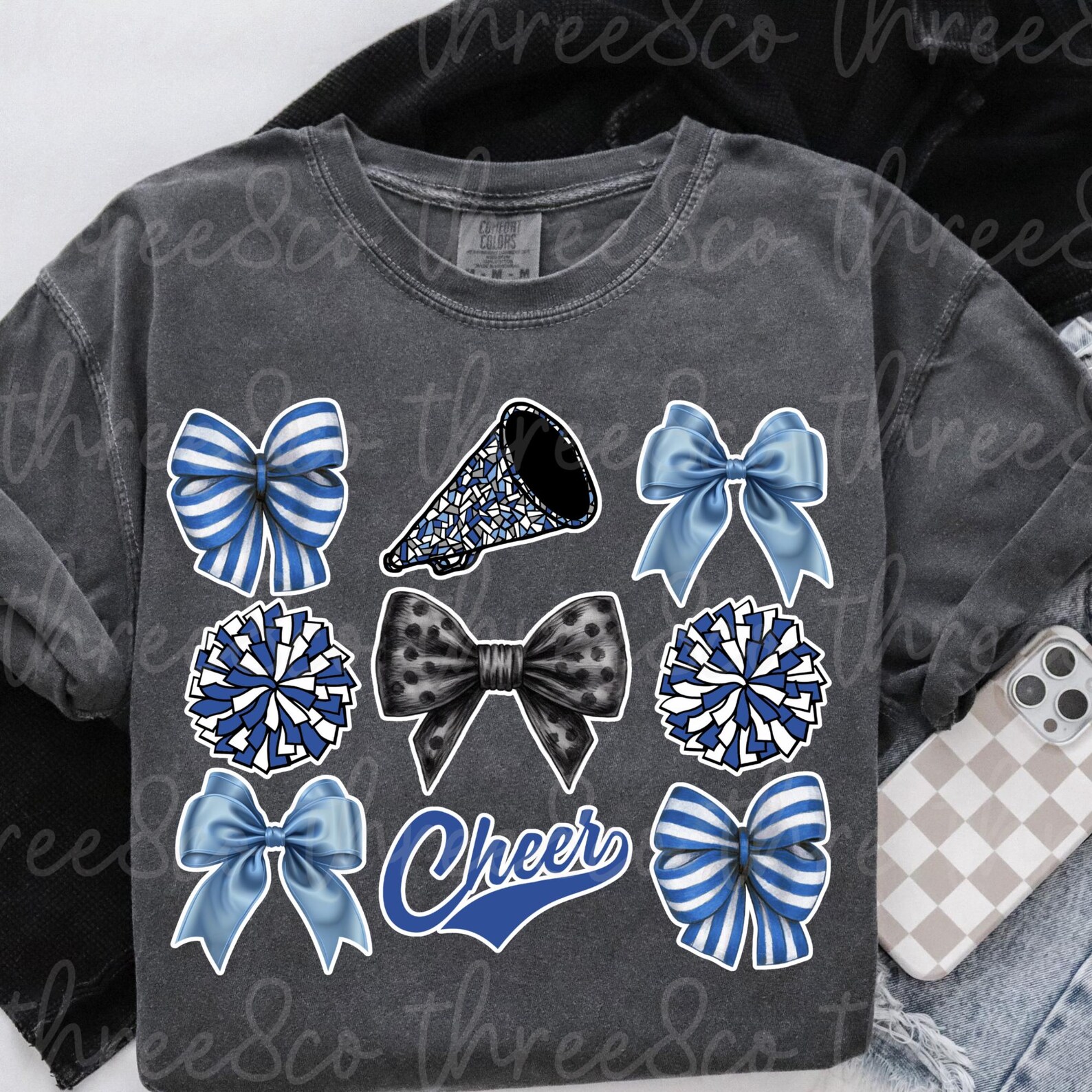 Blue Cheer Coquette Png, Cheer Mom Png, Custom Cheerleading Png, Cheer ...