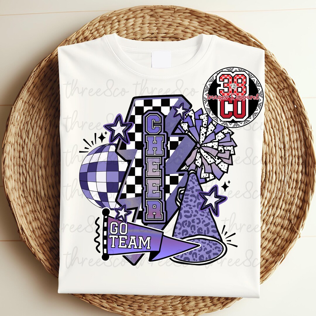 Purple Cheer Coquette Png, Team Spirit Png, Custom Mascot, Cheer ...