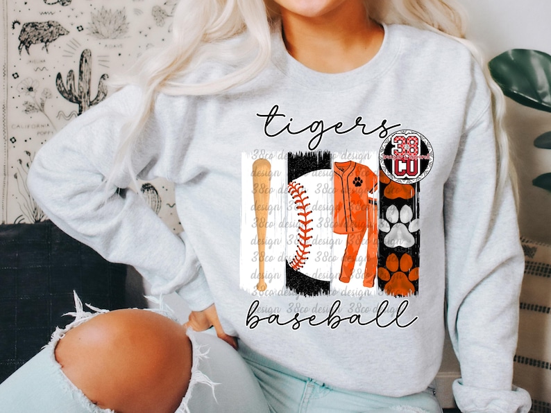 Baseball Brush Strokes PNG, Sports Brush Strokes, Tiger, Orange and ...