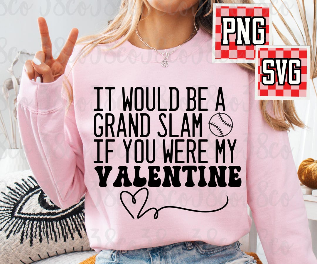 Baseball Valentine Svg, Grand Slam Svg, Valentine for Baseball Player ...