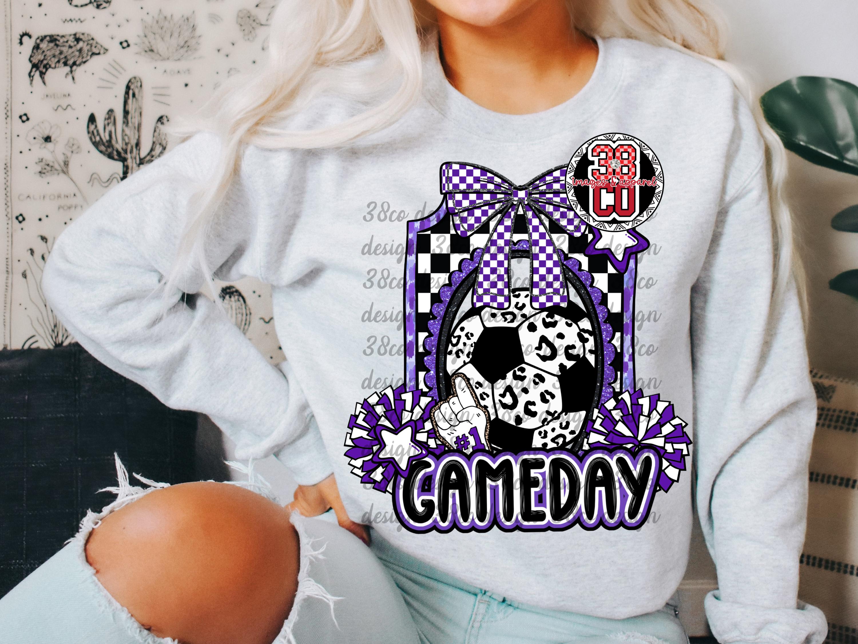 Purple Gameday Png, Team Spirit Png, Soccer Season Png, Gameday Png, Go ...