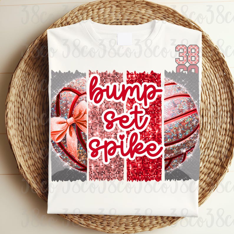 Faux Sequin Volleyball BUNDLE Png, Custom Volleyball Sublimation, Set ...