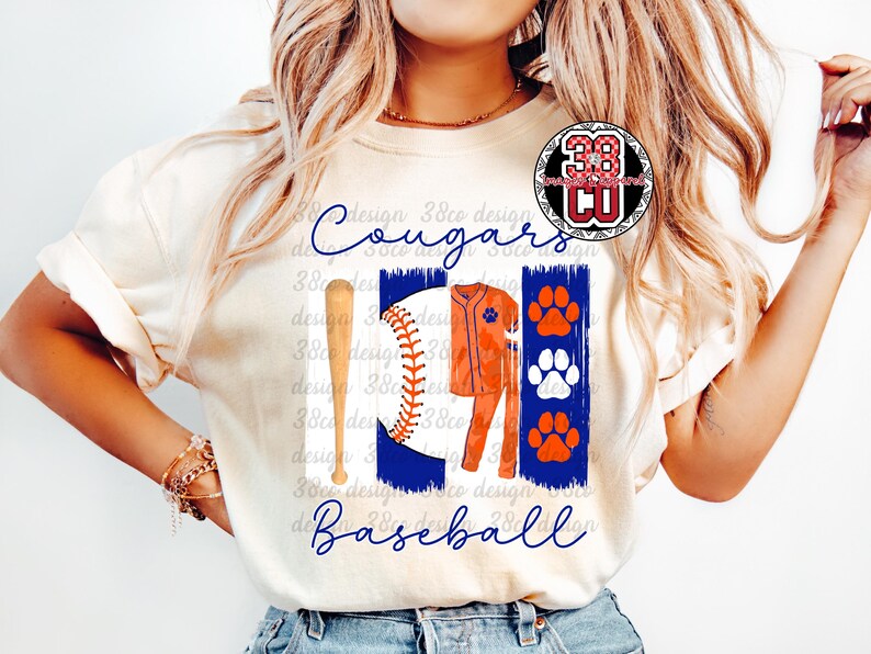 Baseball Brush Strokes PNG, Sports Brush Strokes, Cougar, Orange and ...