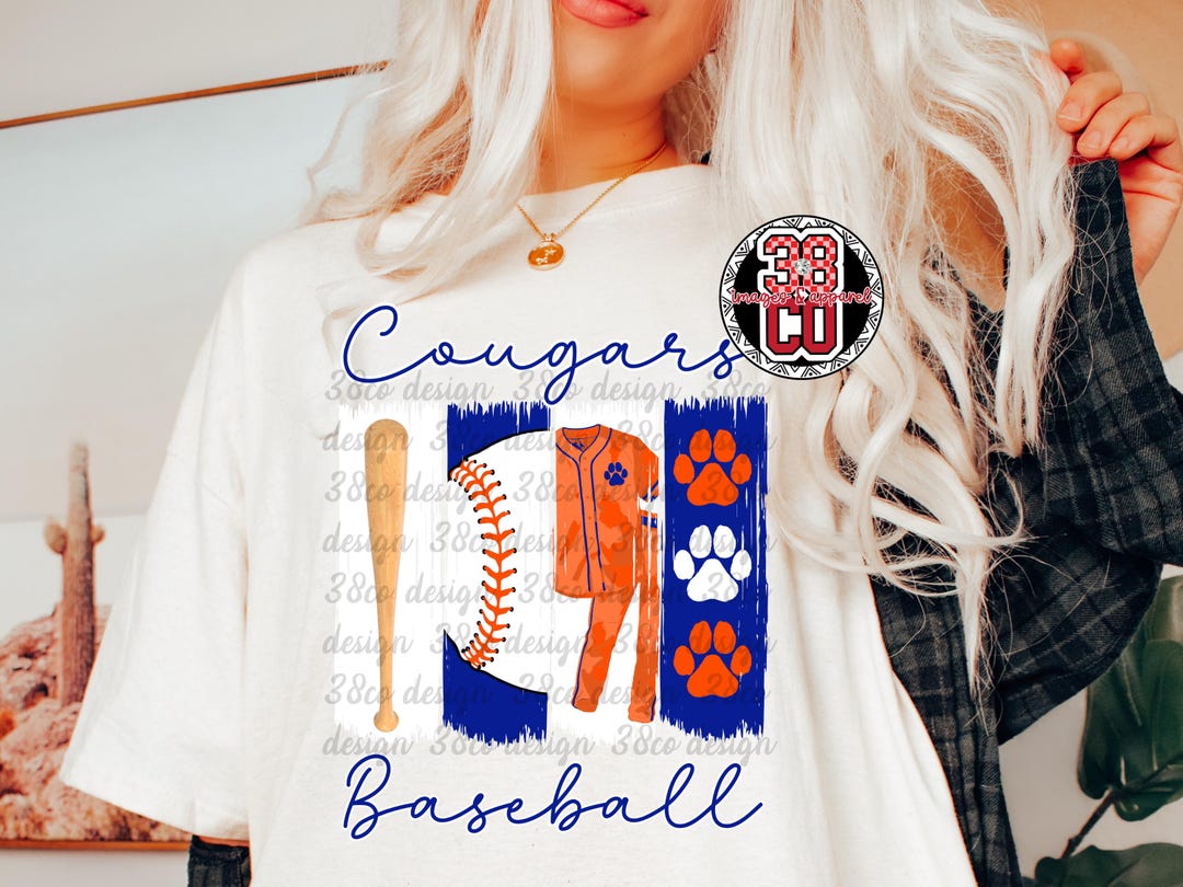 Baseball Brush Strokes PNG, Sports Brush Strokes, Cougar, Orange and ...