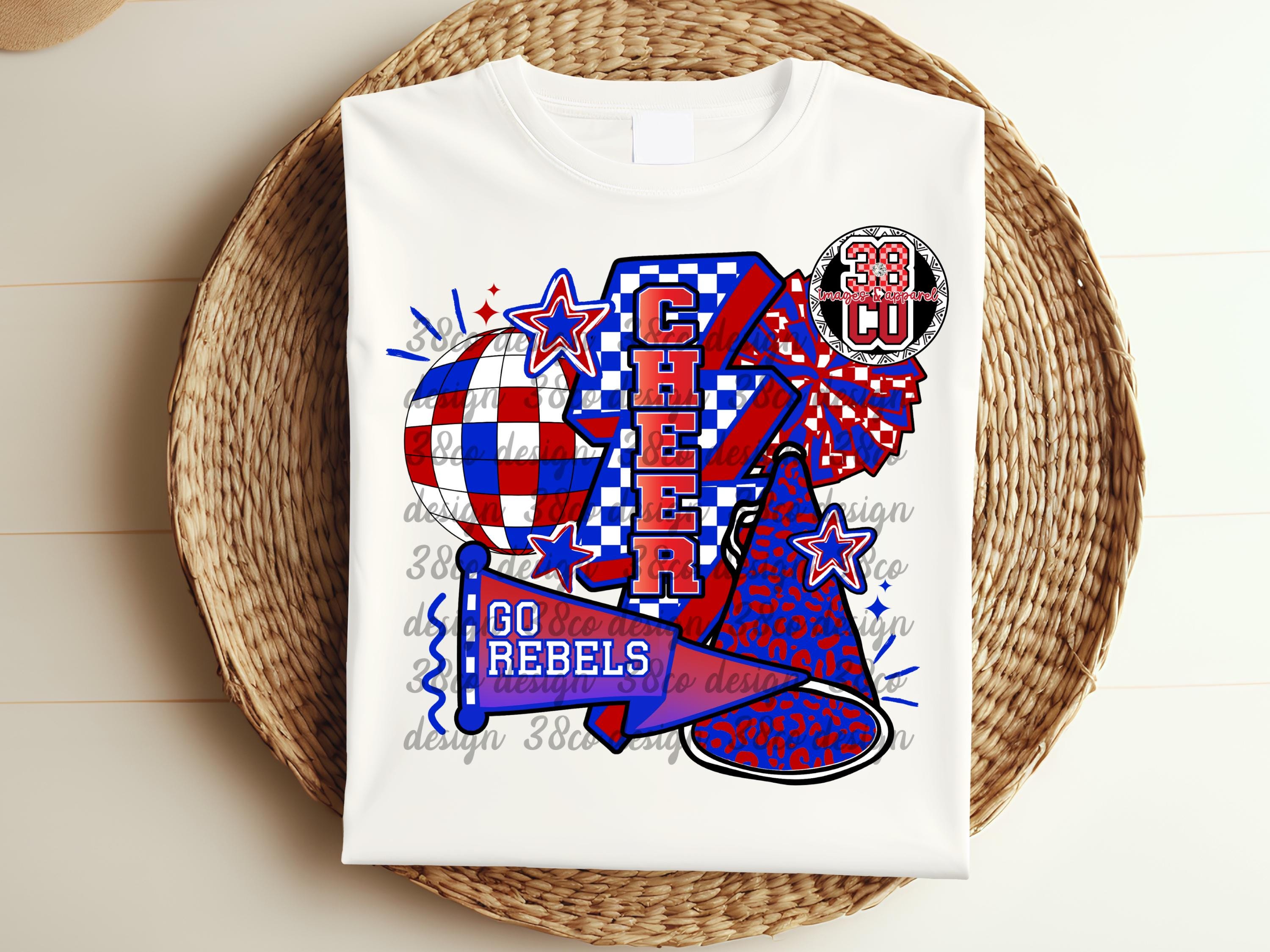 Red and Blue Cheer Png, Team Spirit Png, Mascot Png, Cheer Coquette ...
