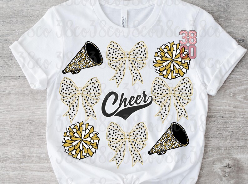 Gold Cheer Coquette Png, Cheer Mom Png, Custom Cheerleading Png, Cheer ...