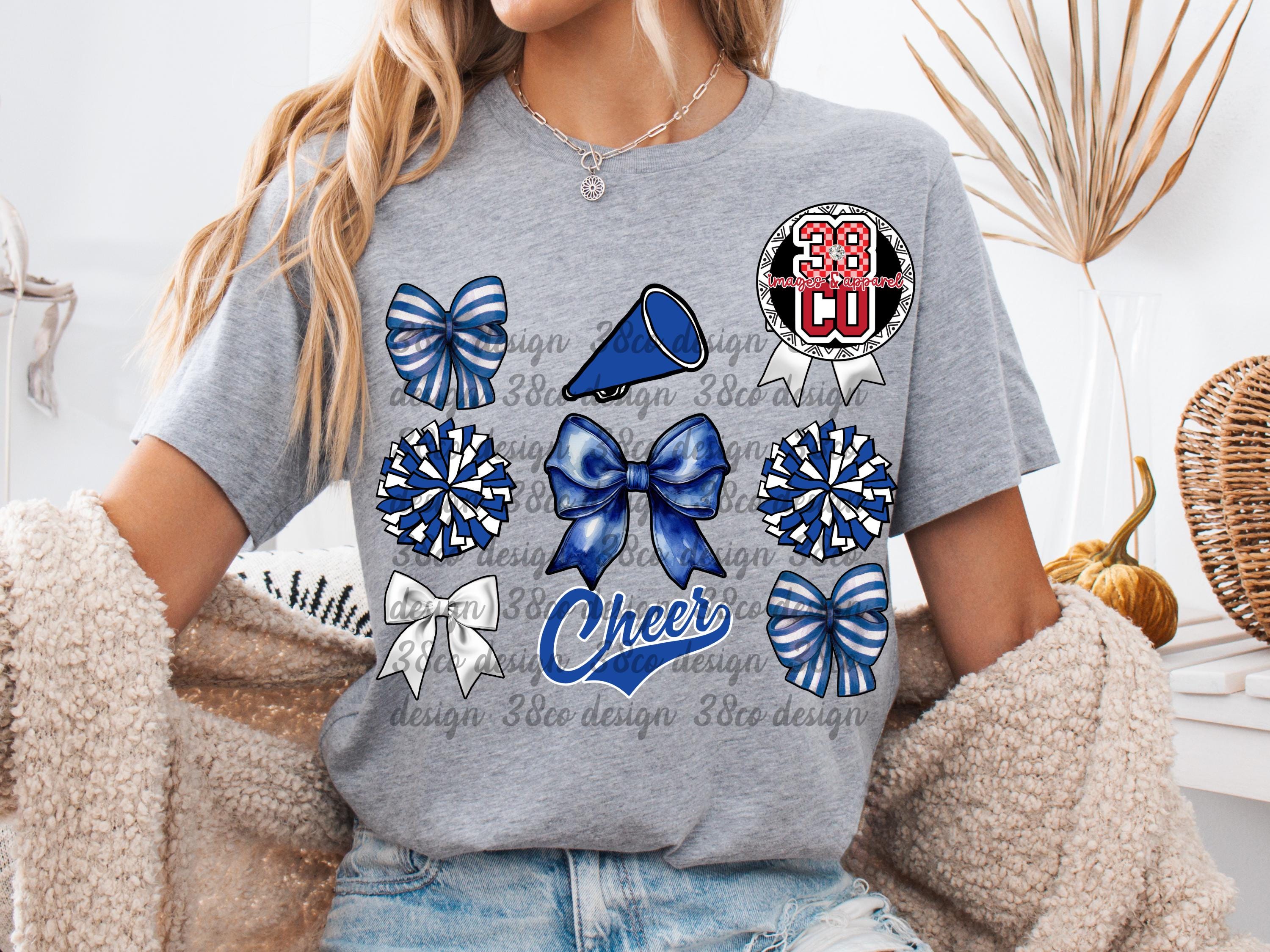 Blue Cheer Coquette Png, Blue Megaphone, Pom Pom, Cheerleading Team ...