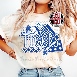 Blue Tigers Png, Team Spirit Png, Football Season Png, Gameday Png, Go ...