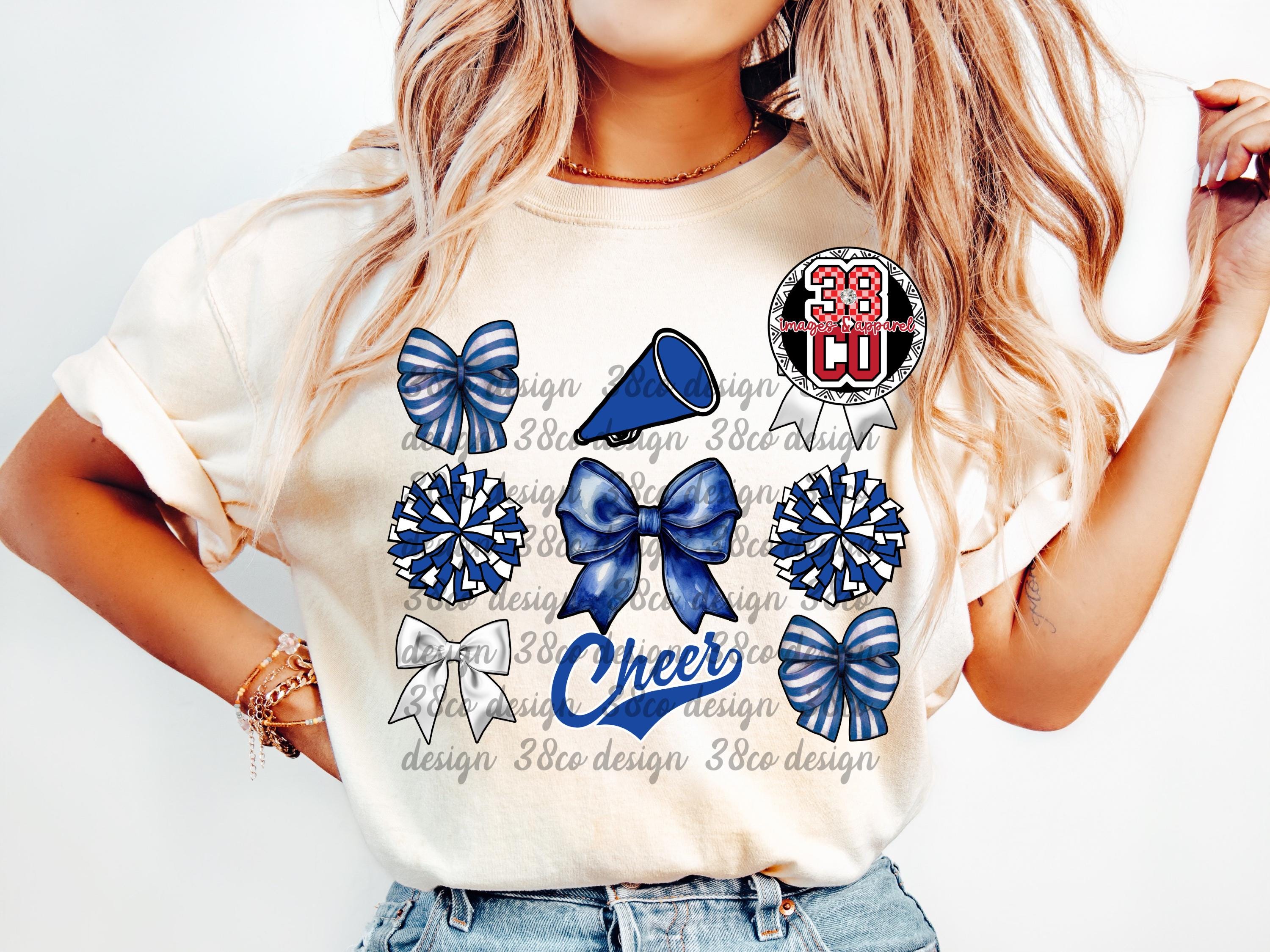 Blue Cheer Coquette Png, Blue Megaphone, Pom Pom, Cheerleading Team ...