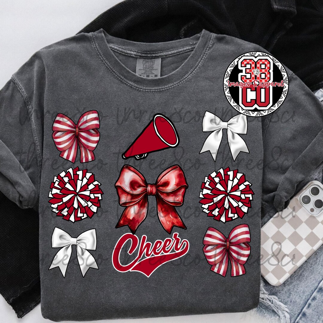 Red Cheer Coquette Png, Team Spirit Png, Custom Mascot, Cheer Coquette ...