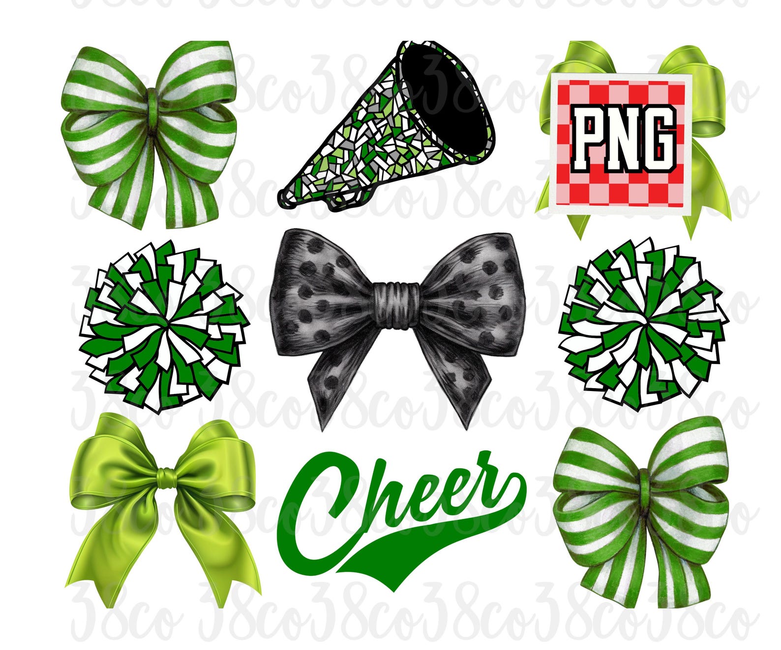 Green Cheer Coquette Png, Cheer Mom Png, Custom Cheerleading Png, Cheer ...