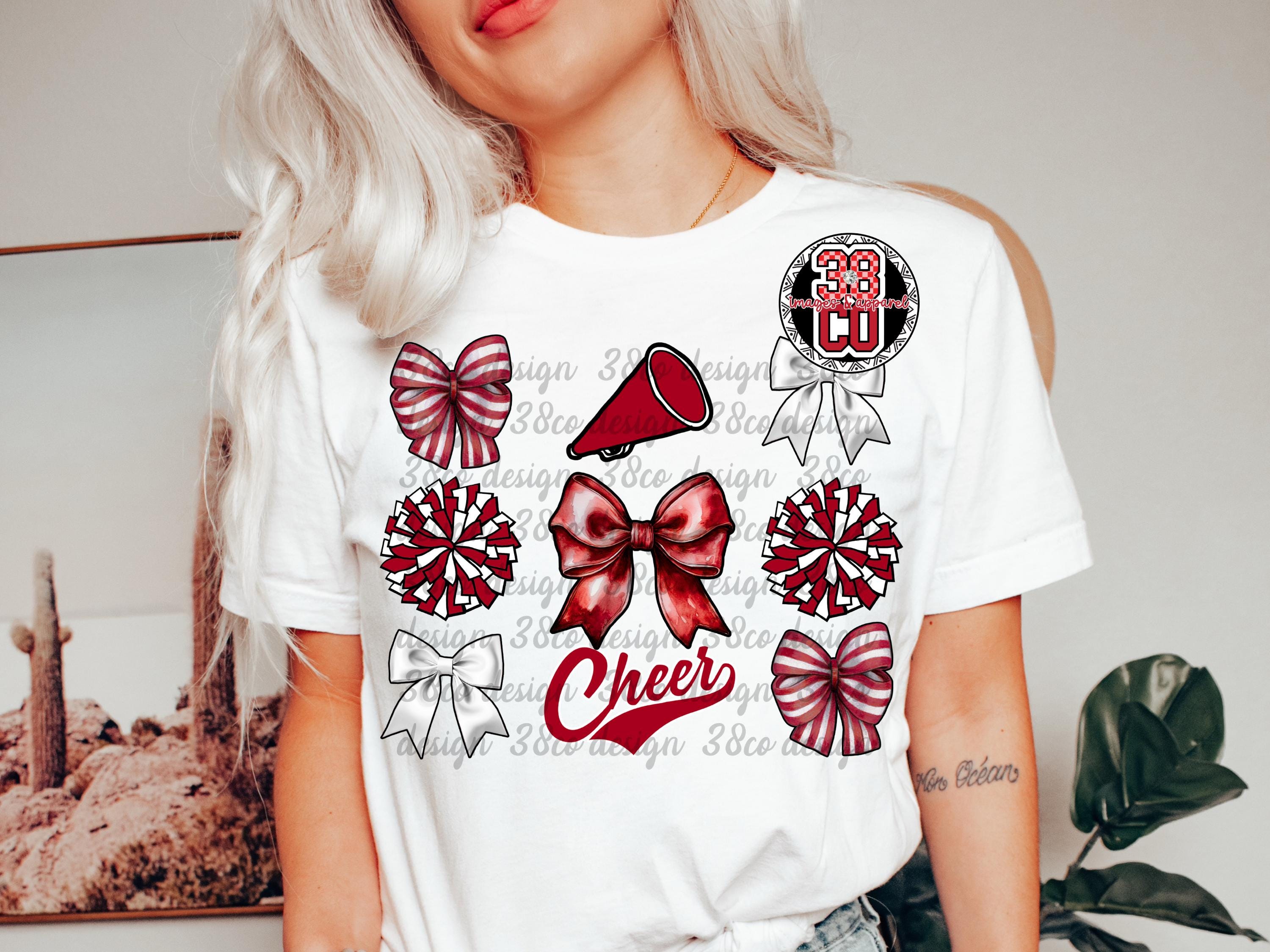 Red Cheer Coquette Png, Team Spirit Png, Cheer Camp, Cheer Coquette ...