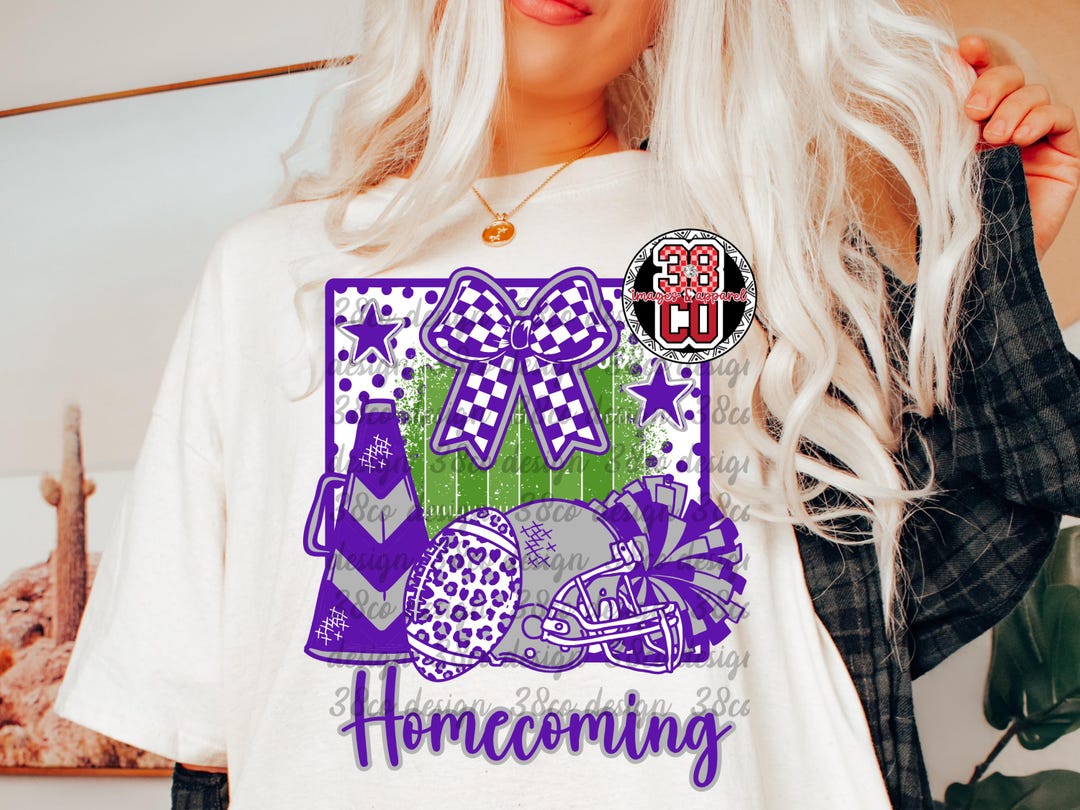 Purple Homecoming Png, Team Spirit Png, Football Season Png, Gameday ...