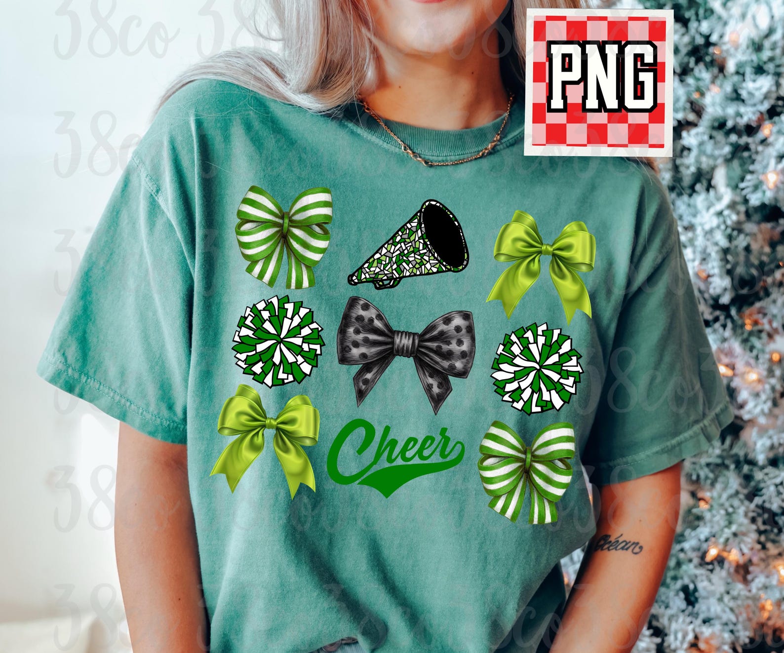 Green Cheer Coquette Png, Cheer Mom Png, Custom Cheerleading Png, Cheer ...