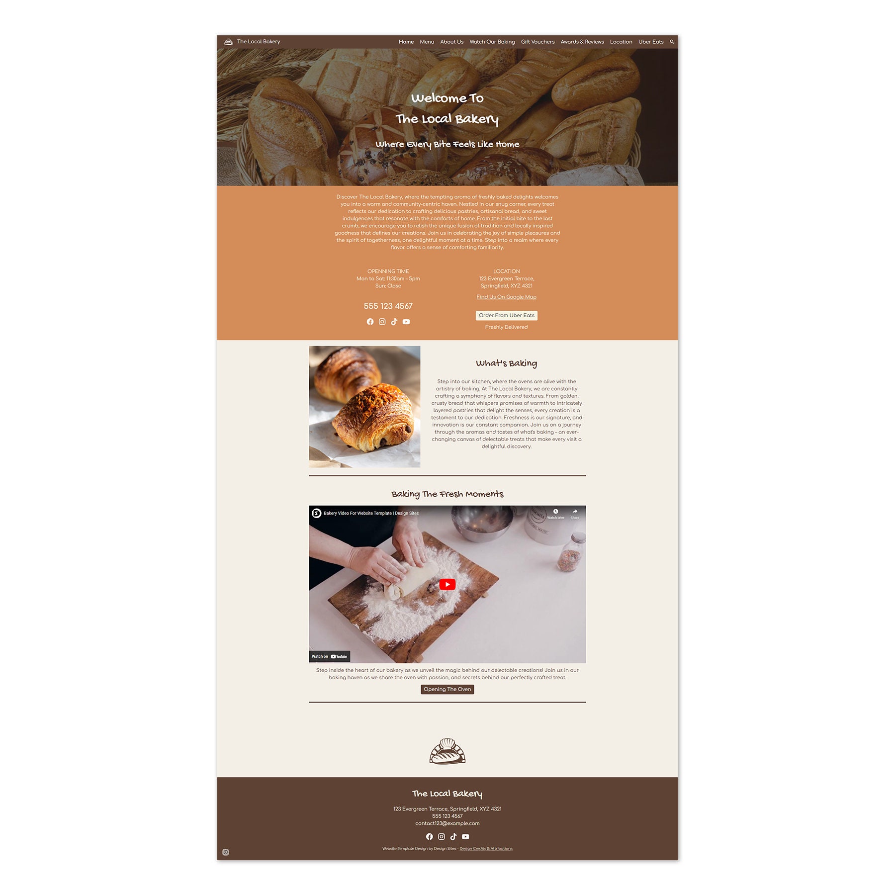 Bakery Web Template Google Sites, Bread Shop Free Hosting, Patisserie ...