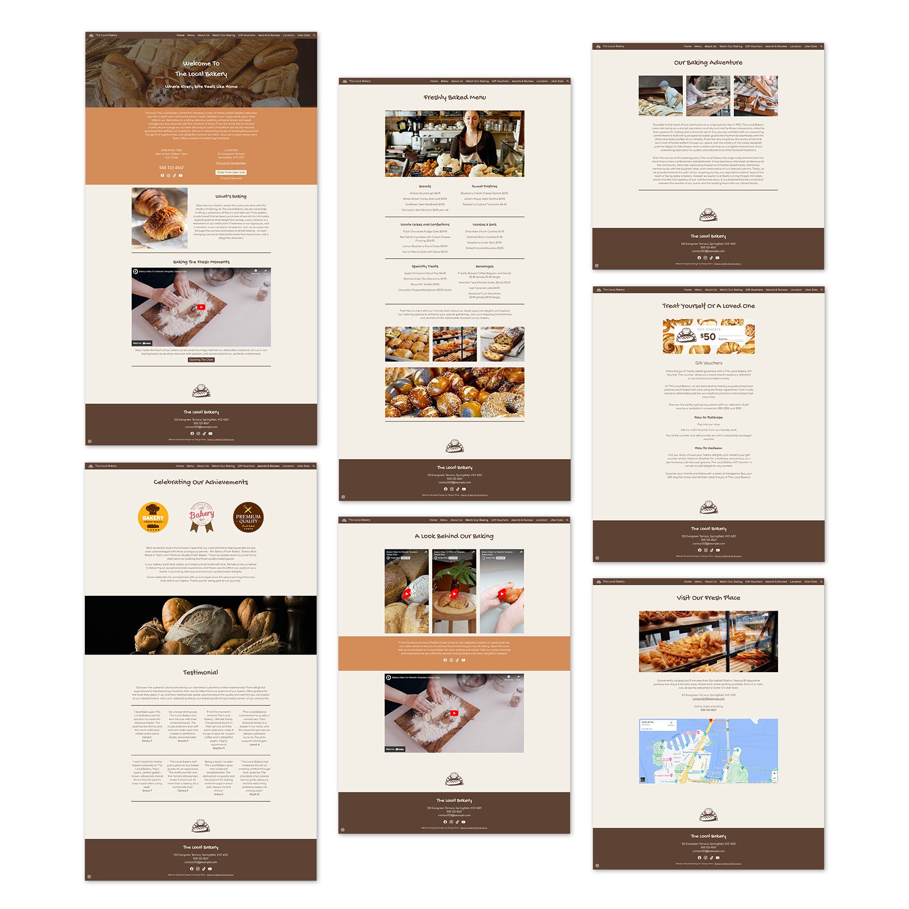 Bakery Web Template Google Sites, Bread Shop Free Hosting, Patisserie ...