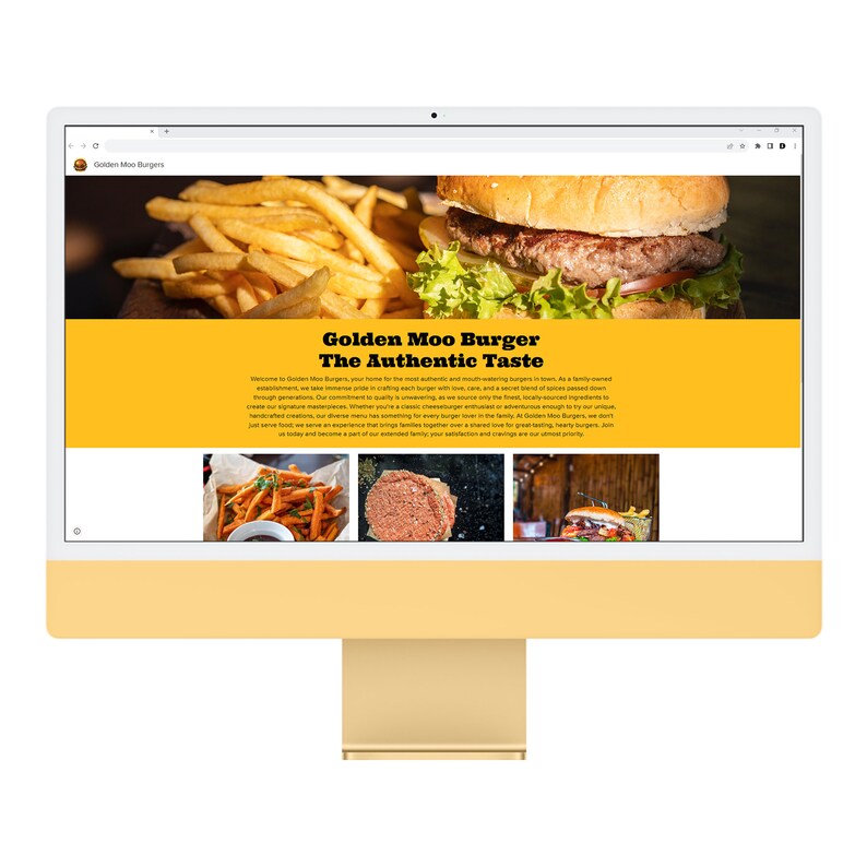 Hamburger Bar Prebuilt Website Template, Burger Restaurant Google Site ...