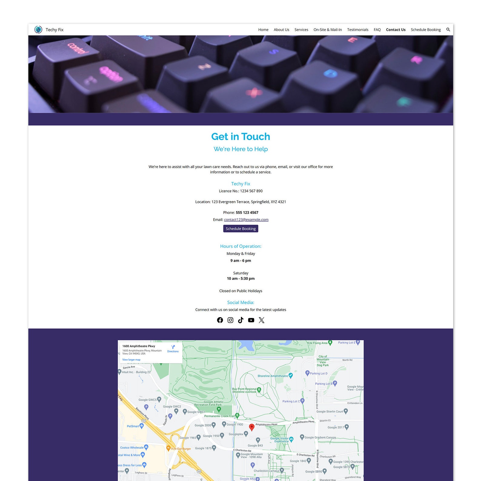 Computer Repair Service Website Template: Prebuilt IT Tech Support PC ...