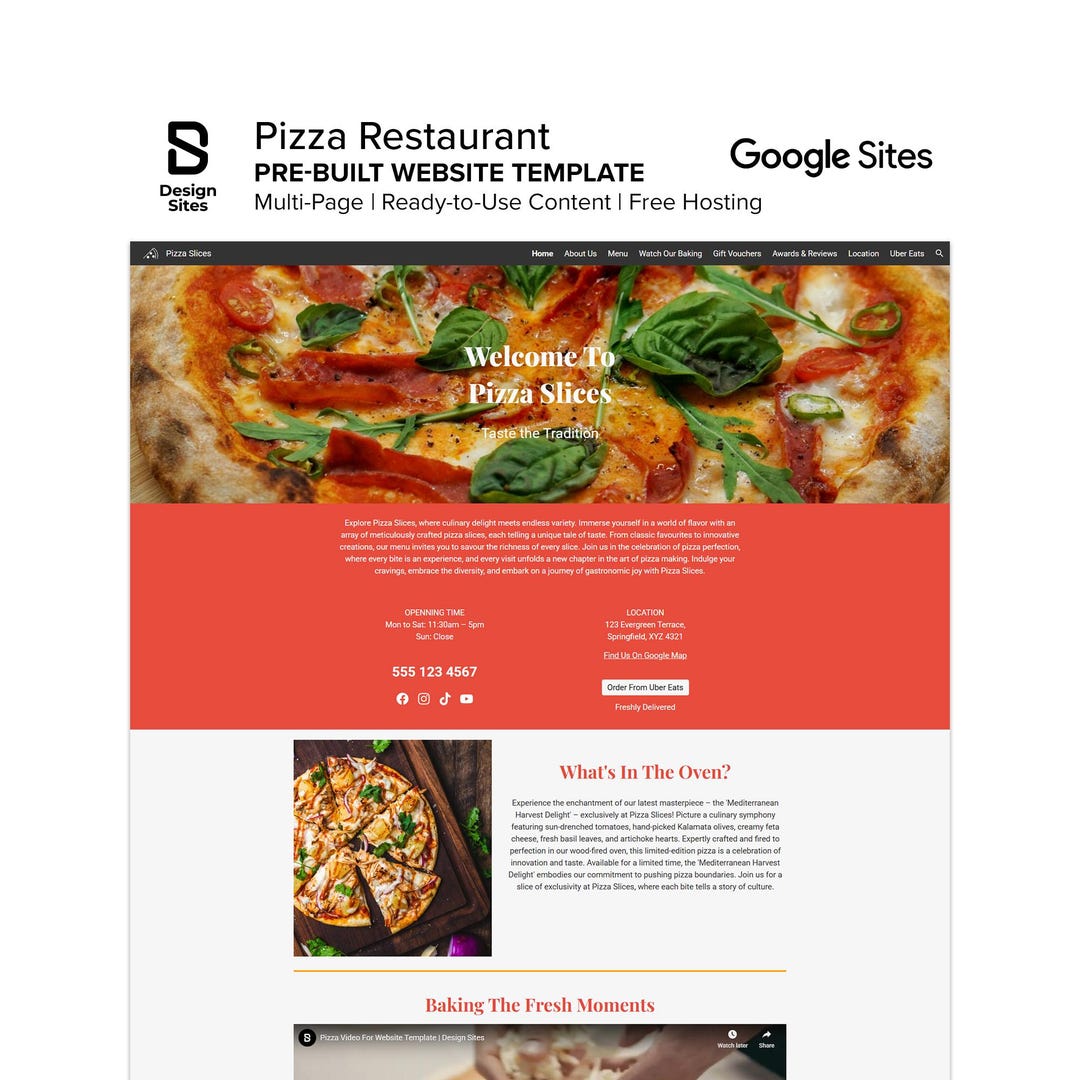 Pizza Shop Website Template: Prebuilt Food & Drink Restaurant (multi ...