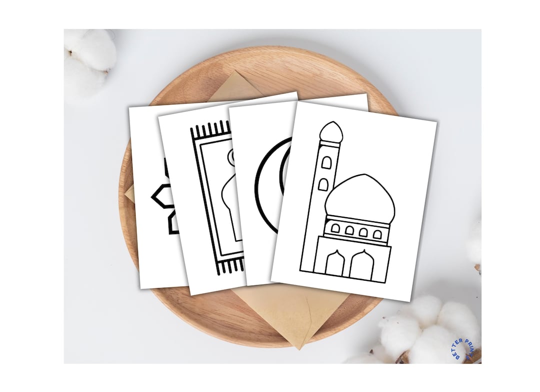 Symbols Coloring Printable Islamic Art for Kids, Muslim Activities ...