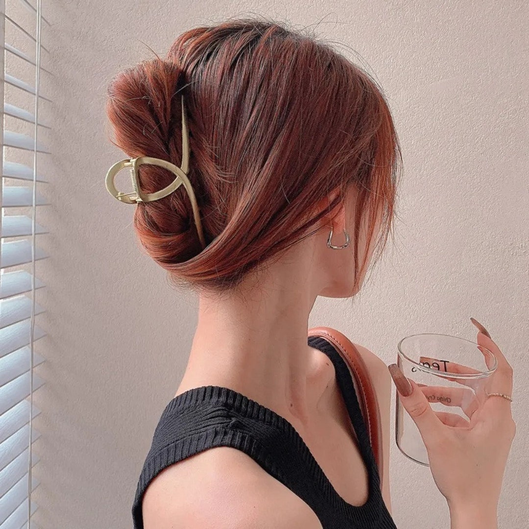 Gold Geometric Hair Clips Chic Accessory for Effortless Flair - Etsy