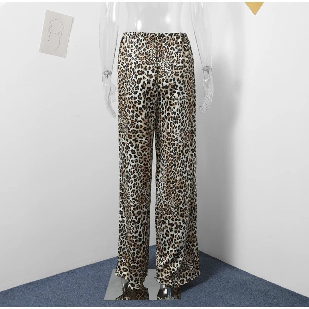 Vintage Style Cheetah Print Palazzo Pants - Etsy