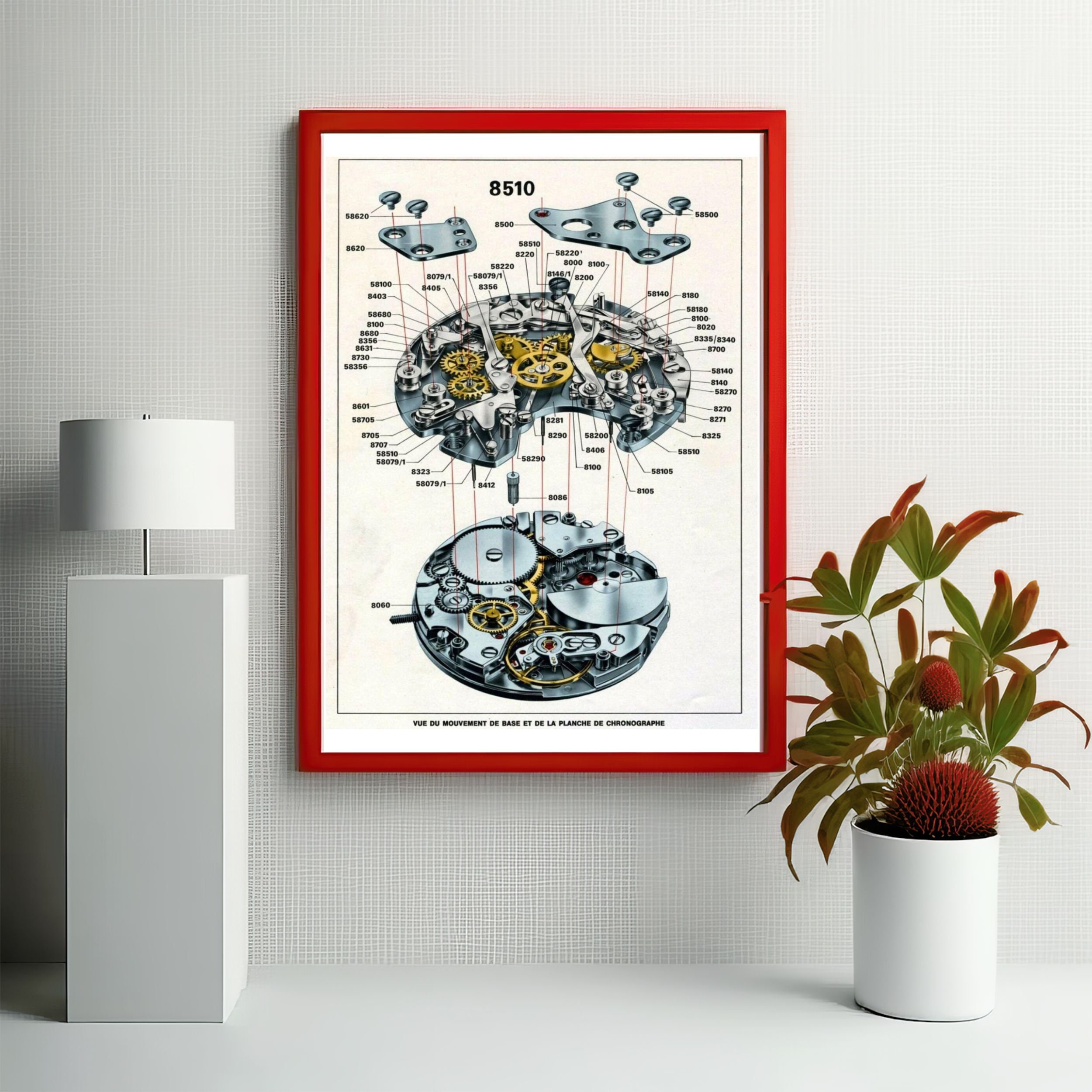 Digital Clock Prints, Set of 4 Vintage Prints, Clock Posters, Wall ...