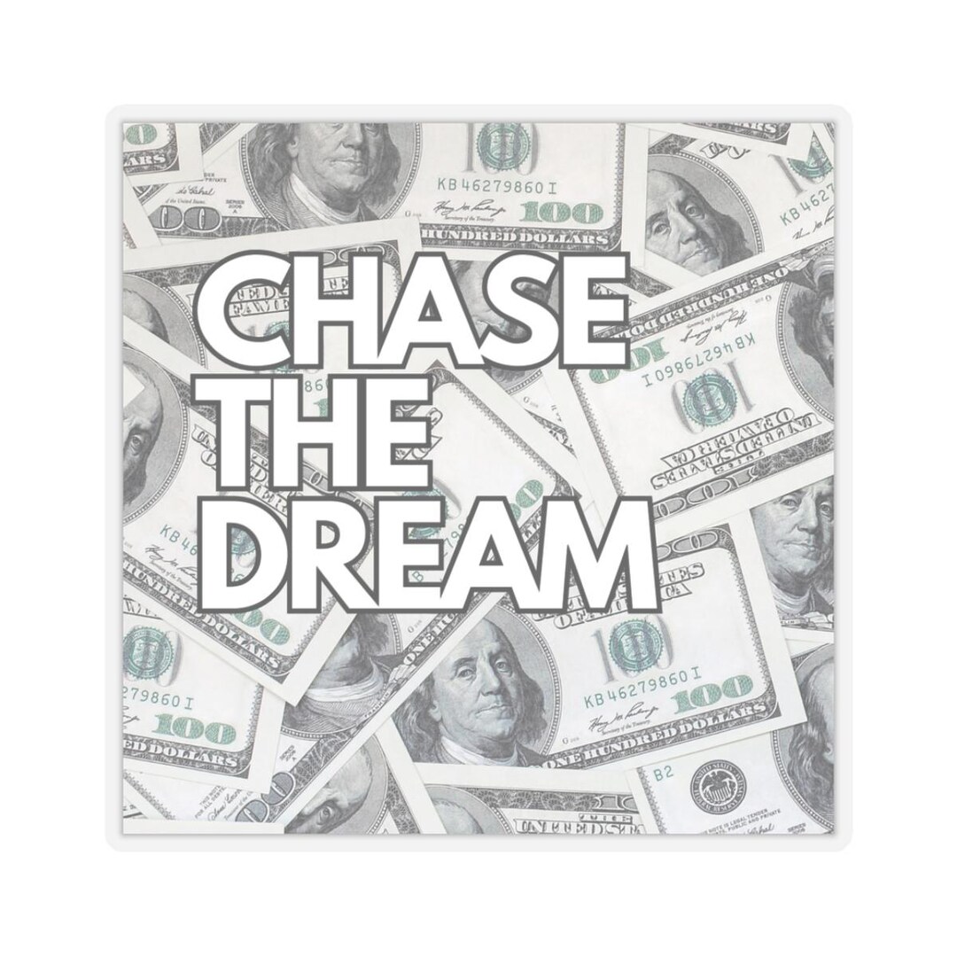 Motivational Money Chase Kiss-cut Stickers, Positive Affirmation Decal ...