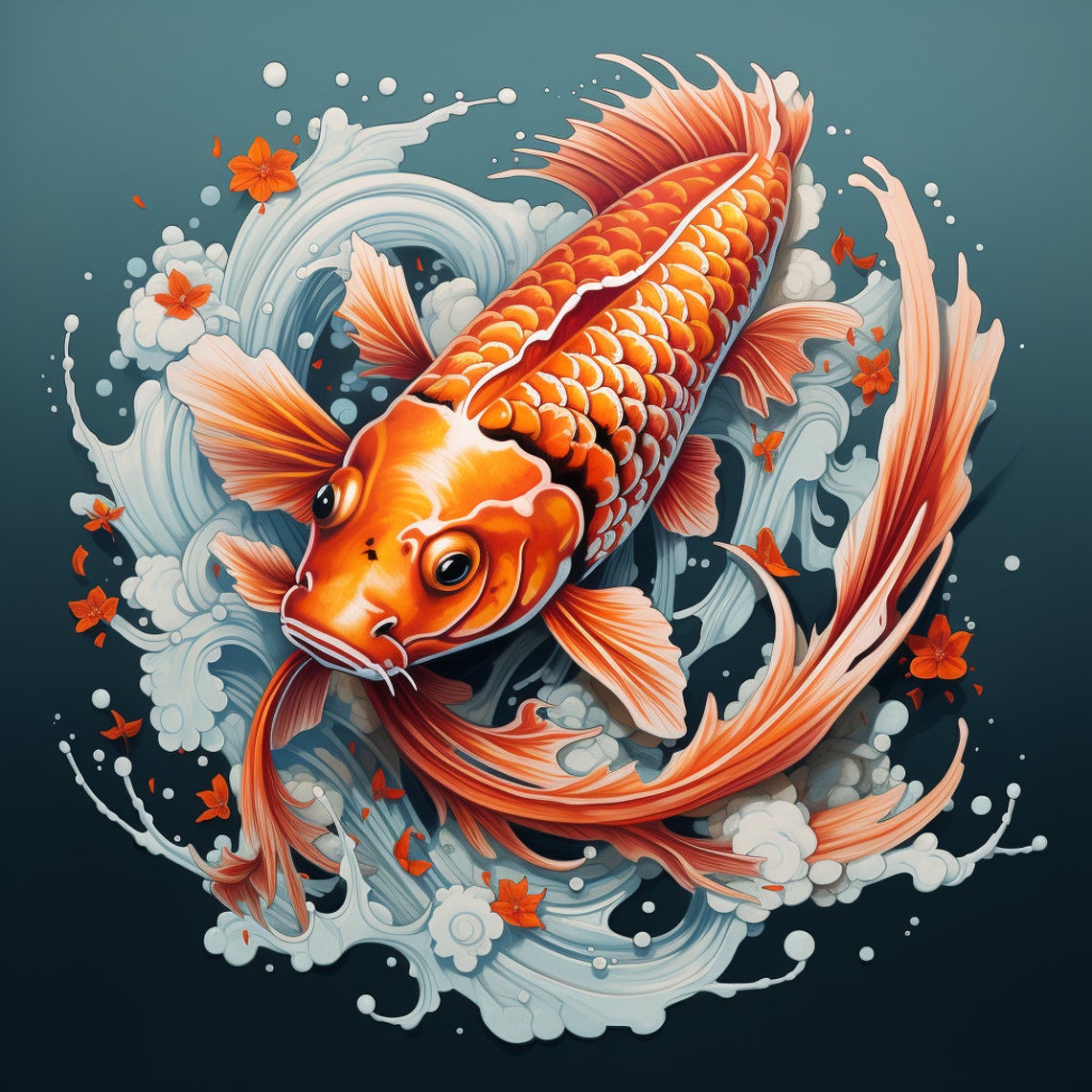15 KOI Fish Svg Koi Fish Clipart Fish Clipart Koi Fish High - Etsy UK