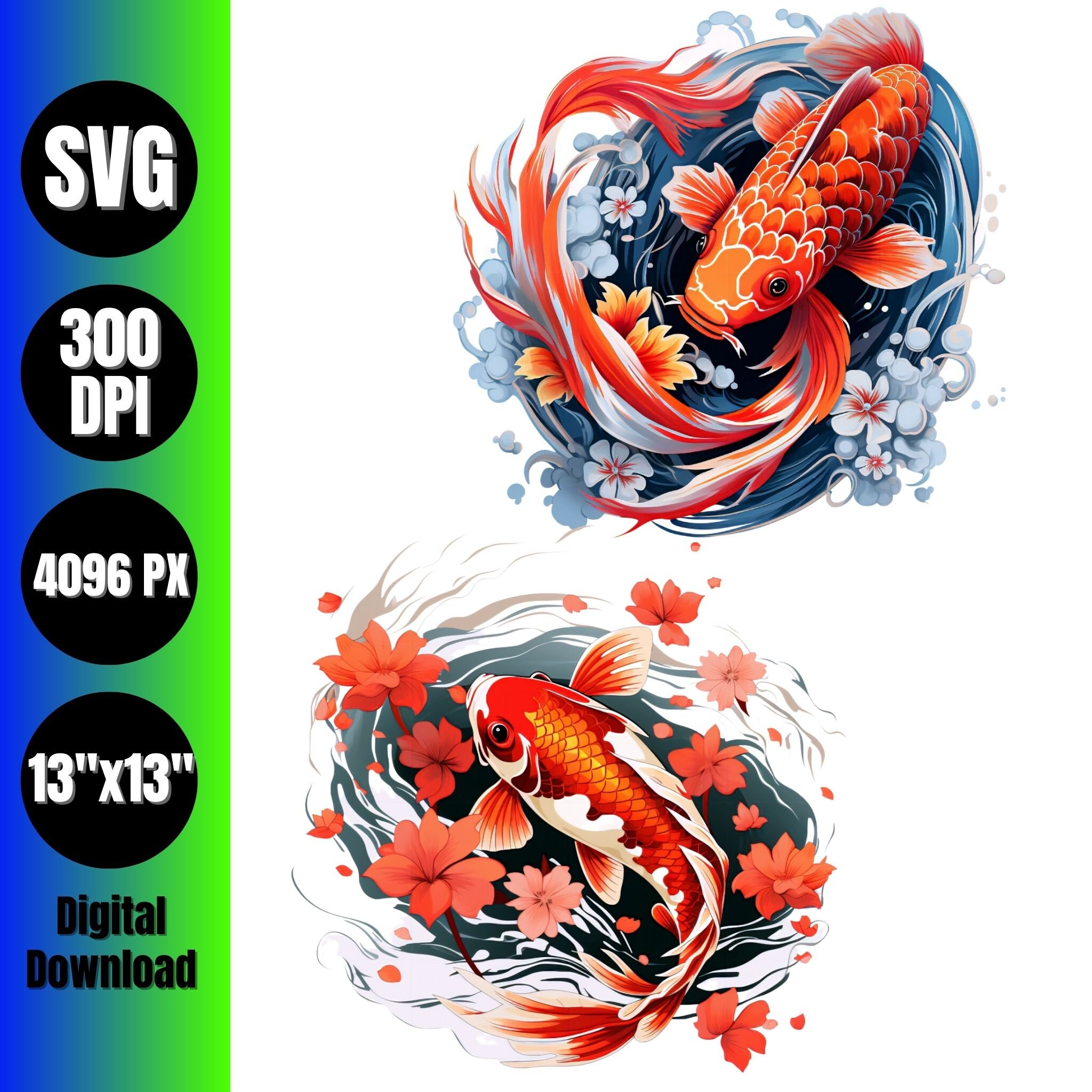 KOI Fish svg koi fish clipart fish clipart koi fish, Téléchargement ...