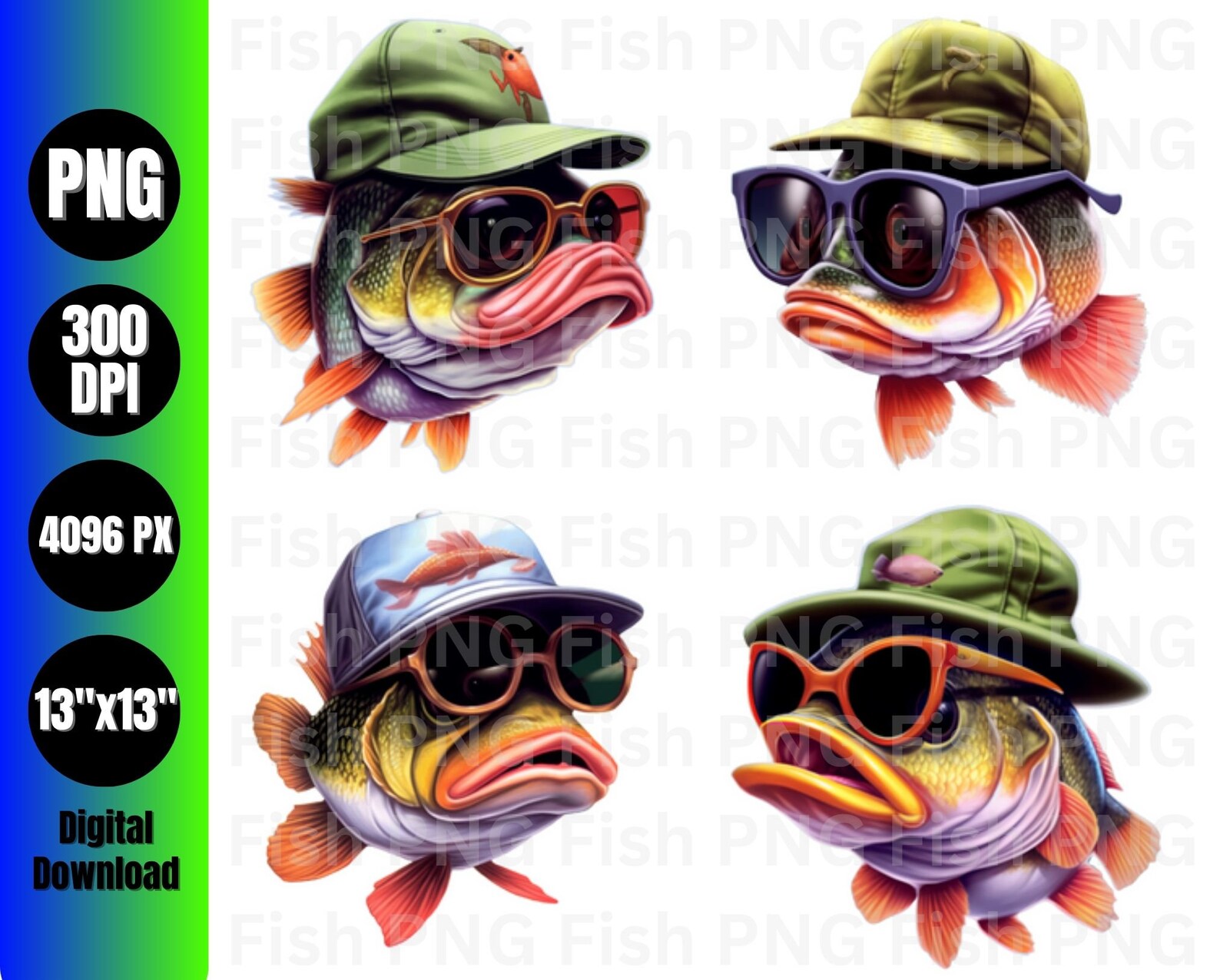 Fish SVG ENTIRE Collection Silly Funny Fish Face Fish Clipart Cartoon ...