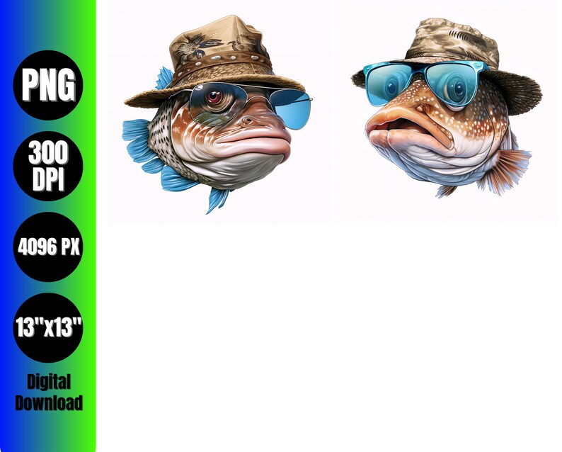 10 Grumpy Grouper Cartoon Fish PNG Fish Clip Art Fish Printable Fish ...