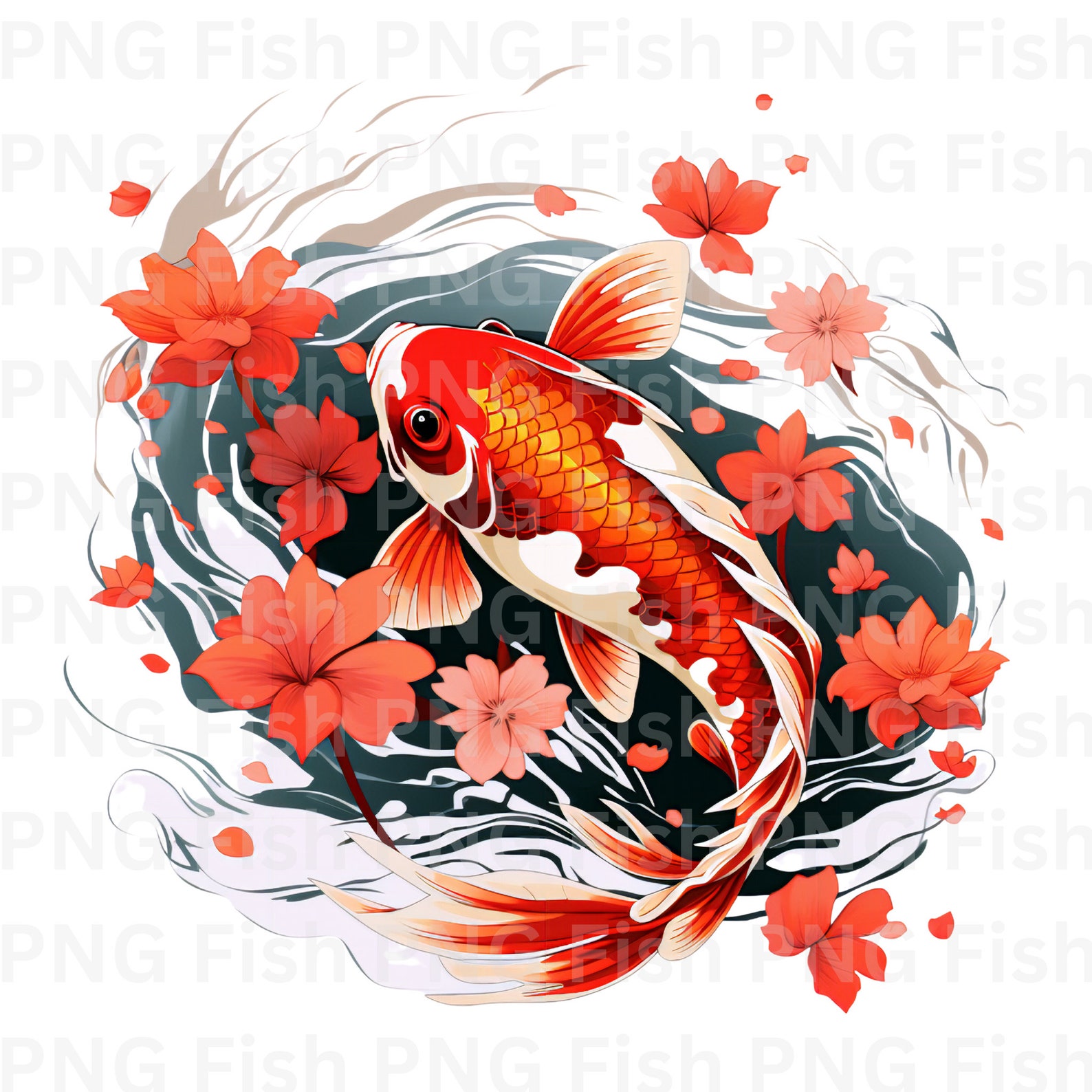 KOI Fish svg koi fish clipart fish clipart koi fish, Téléchargement ...