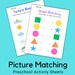 Printable Matching Worksheets, Preschool Matching Worksheets, Matching ...