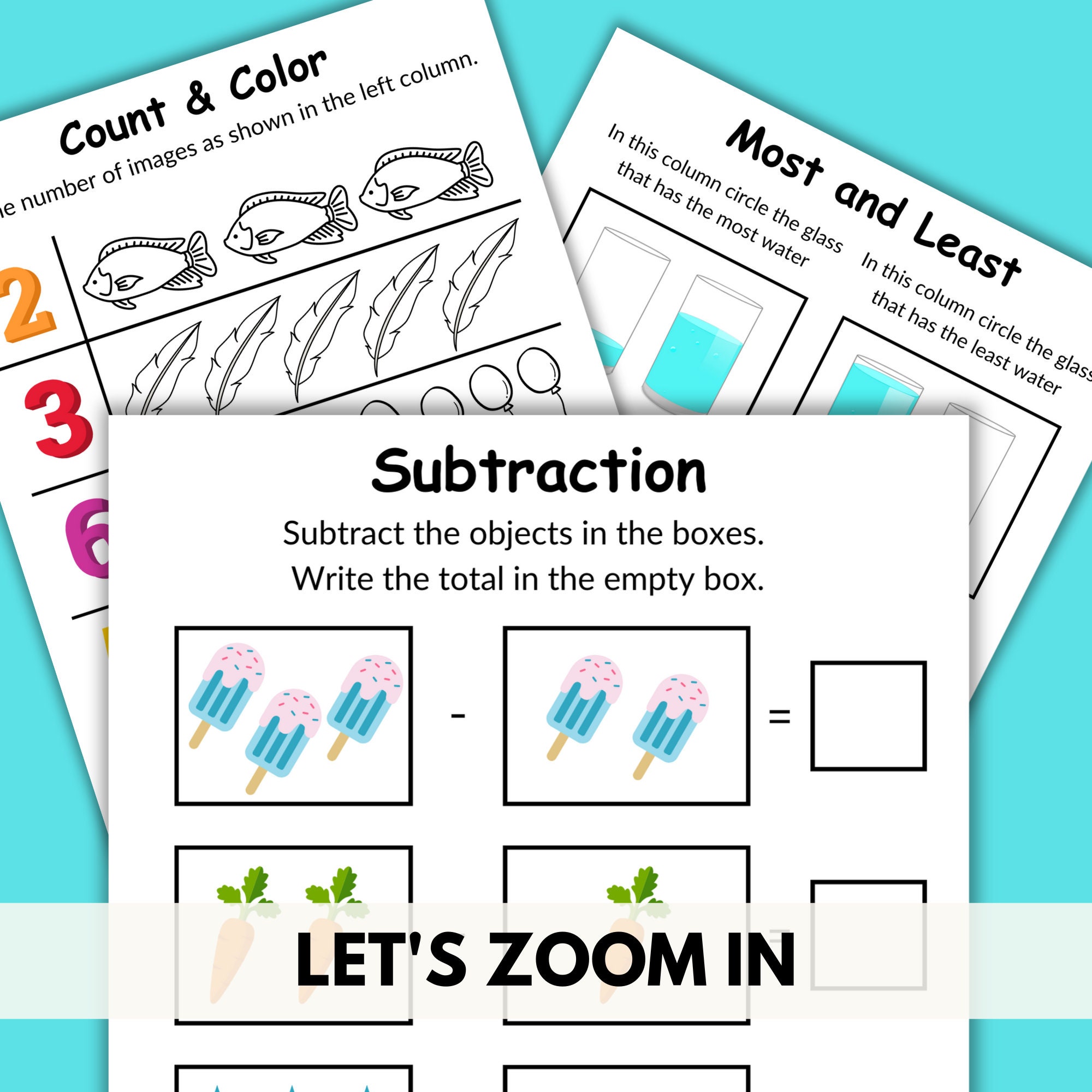 Lower Level Math Worksheets for Kids, Prek & 1st Grade Math Activities ...