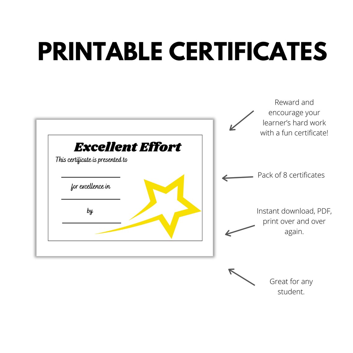 Good Work Certificate Printable, Preschool Learning Certificate ...