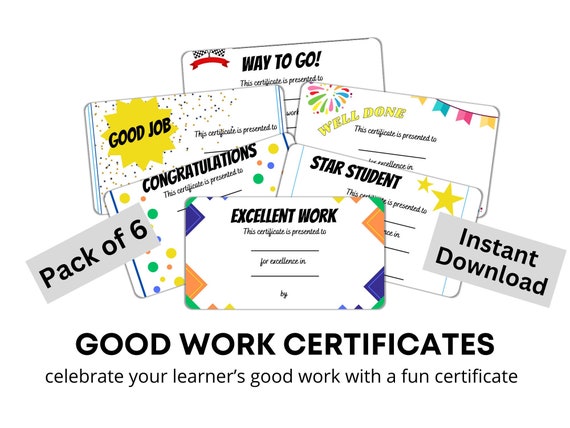 Preschool Printable Certificates Good Job Premium Vector | Certificate