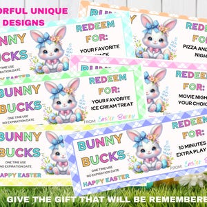 Easter Bunny Bucks, Bunny Money, Editable Reward Certificate, Fun Egg ...